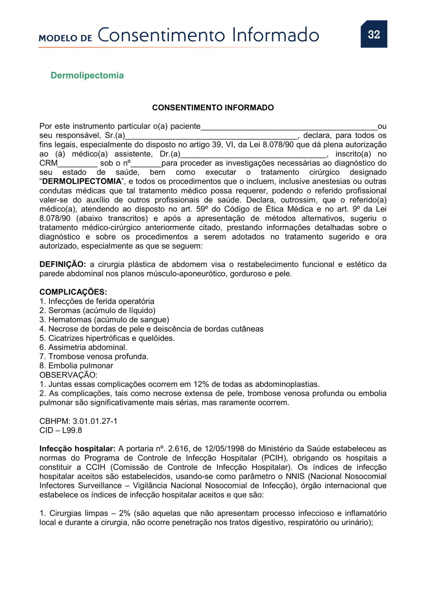 Dermolipectomia - Biblioteca Virtual